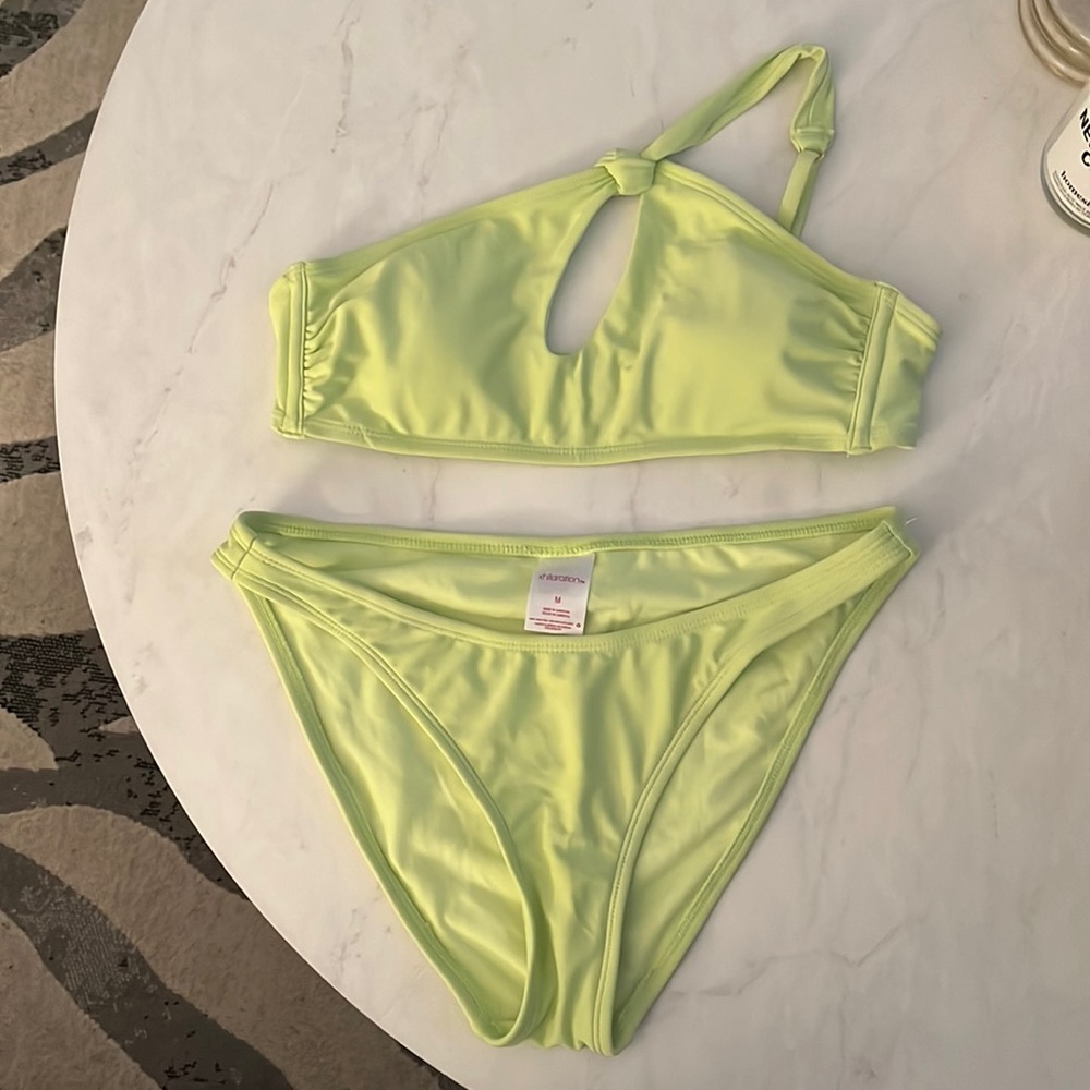 Target Neon Green One Shoulder Bikini Set - Gem